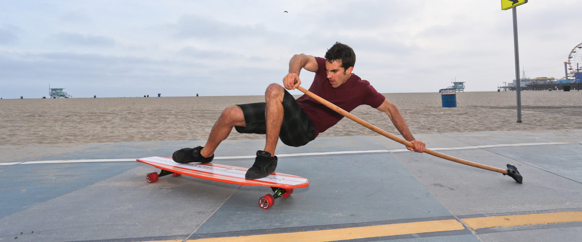 Kahuna Creations Bamboo Land Paddles For Longboard Skateboard